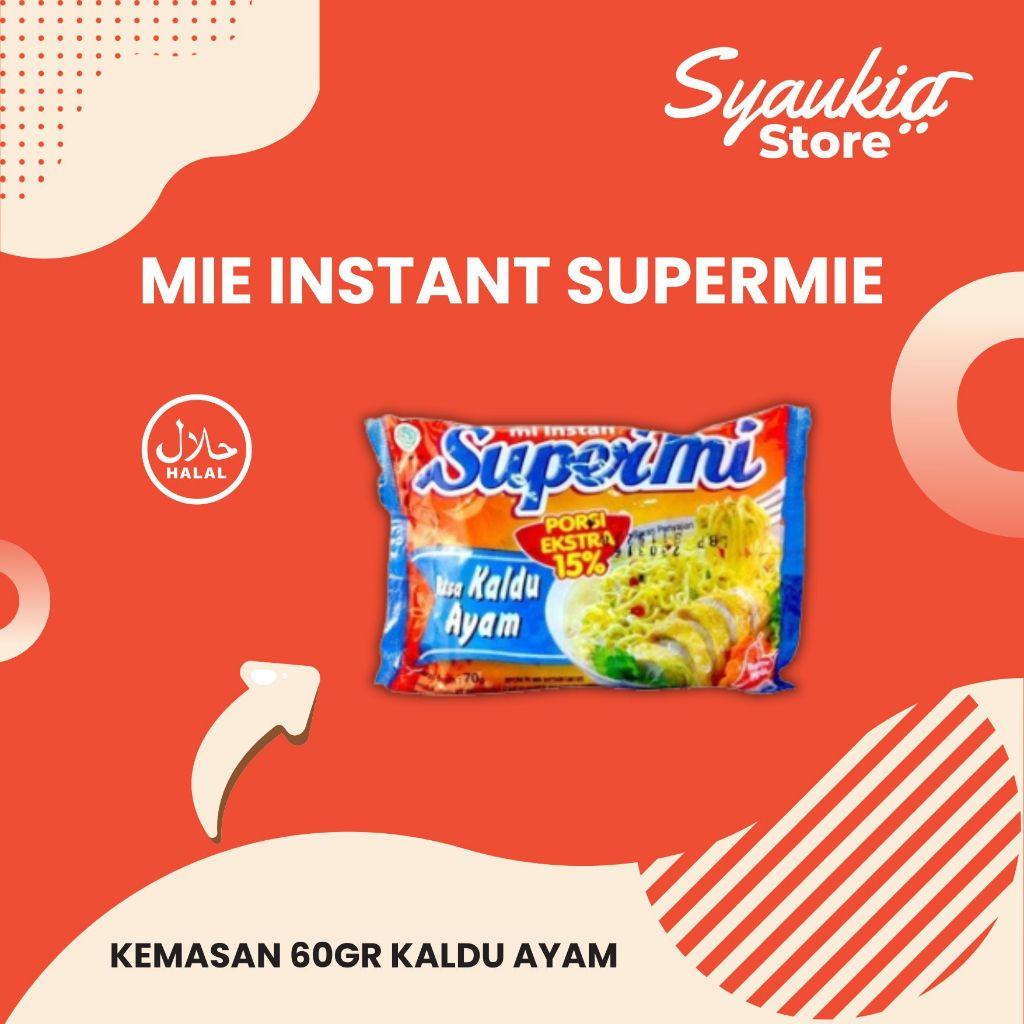 Jual 7 Bungkus - MIE INSTANT SUPERMIE SUPERMI 60GR KALDU AYAM Depot ...