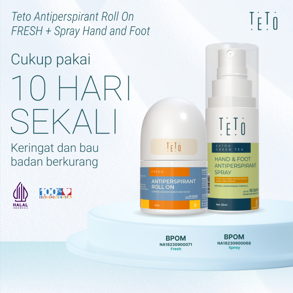 Jual Teto Antiperspirant 30ml / Deodorant Tahan hingga 10 Hari / Anti ...