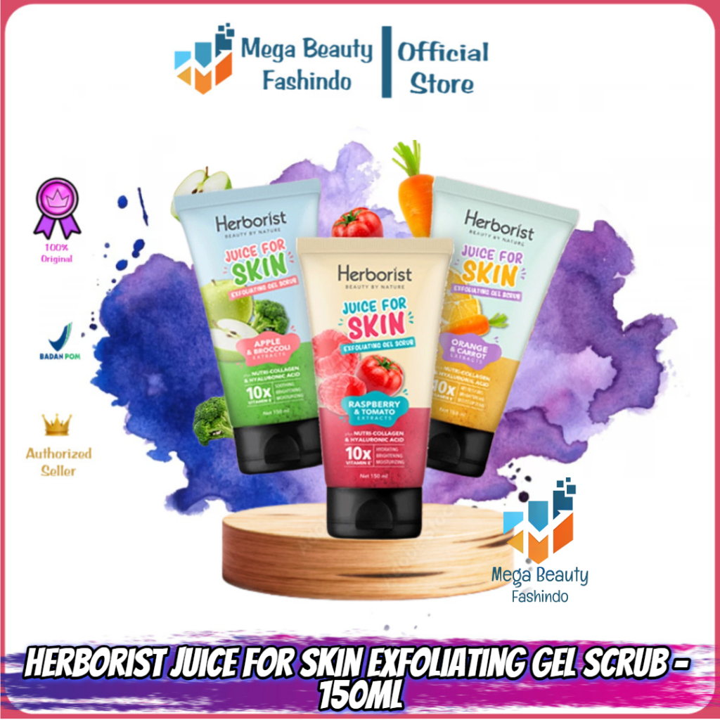 Jual Herborist Juice For Skin Exfoliating Gel Scrub 150ml | Shopee Indonesia
