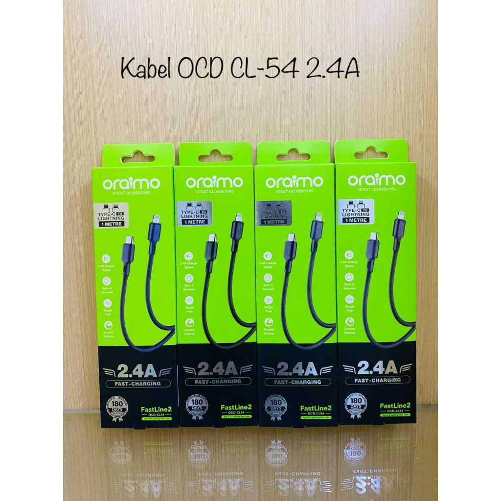 Jual Oraimo Fastline 2 Kabel Data Type-C - Lightning 2.4A Fast Charging OCD-CL54 | Shopee Indonesia