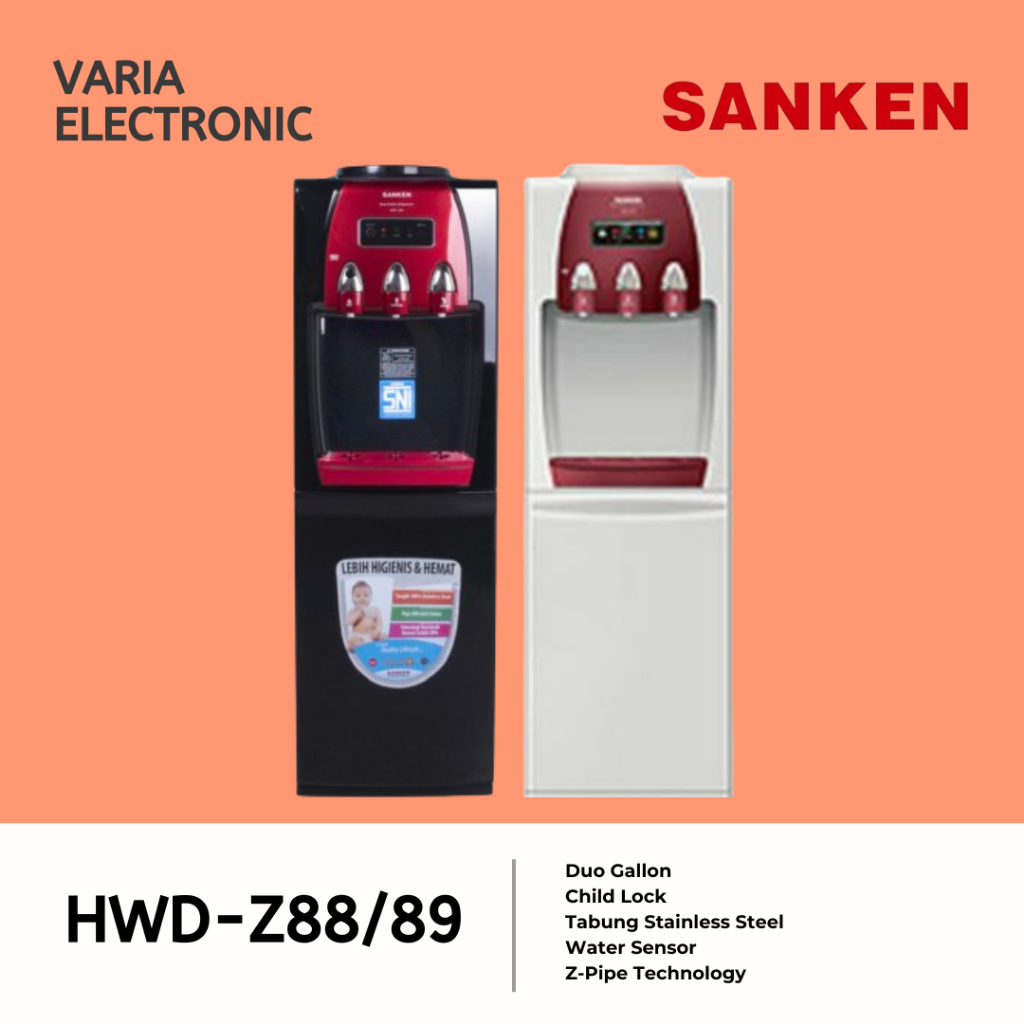 Jual Dispenser SANKEN HWD-Z88/89 Duo Galon Atas Bawah | Shopee Indonesia