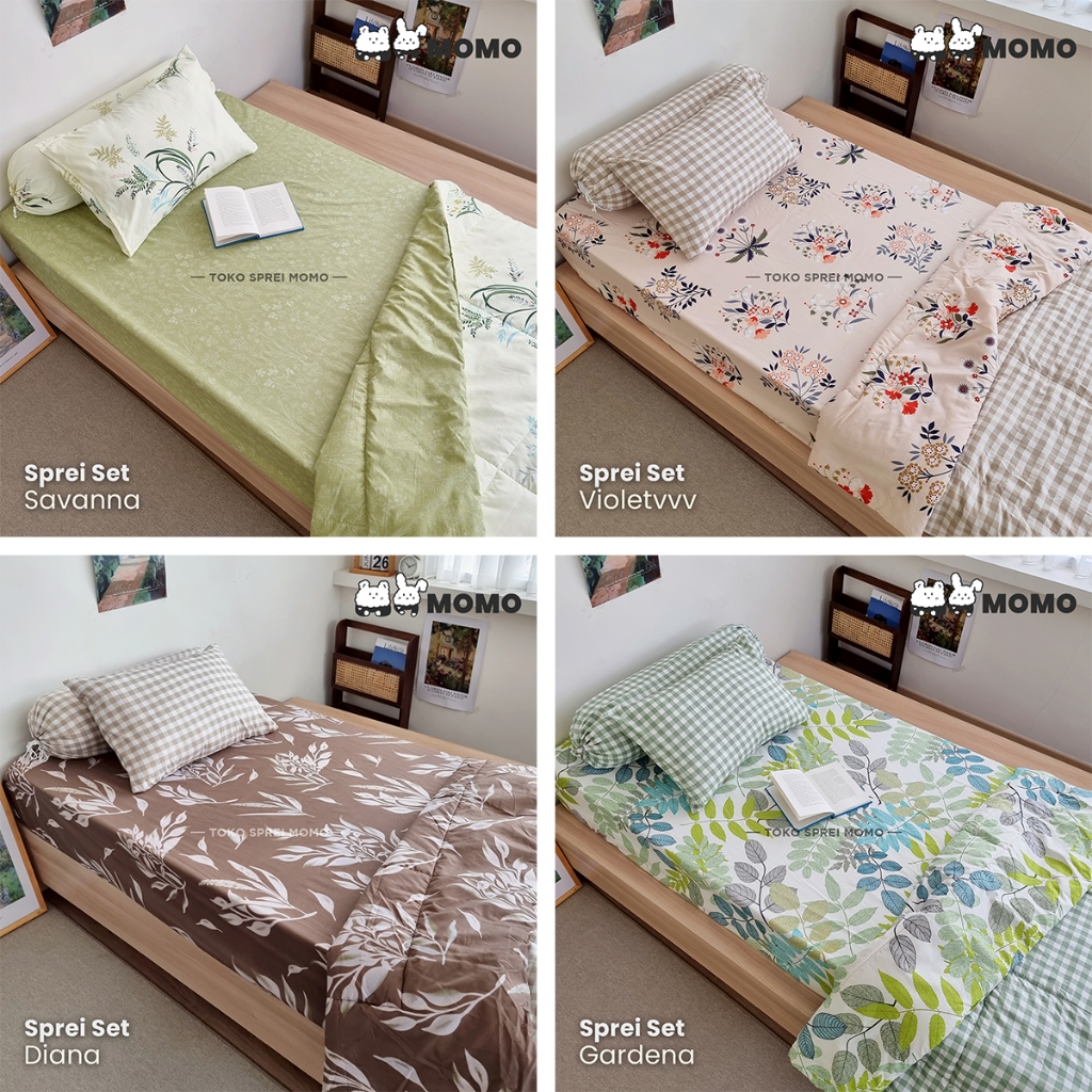 Jual Sprei Motif Bunga Seri 2 Ukuran 90, 100, 120 x 200 - Microtex ...