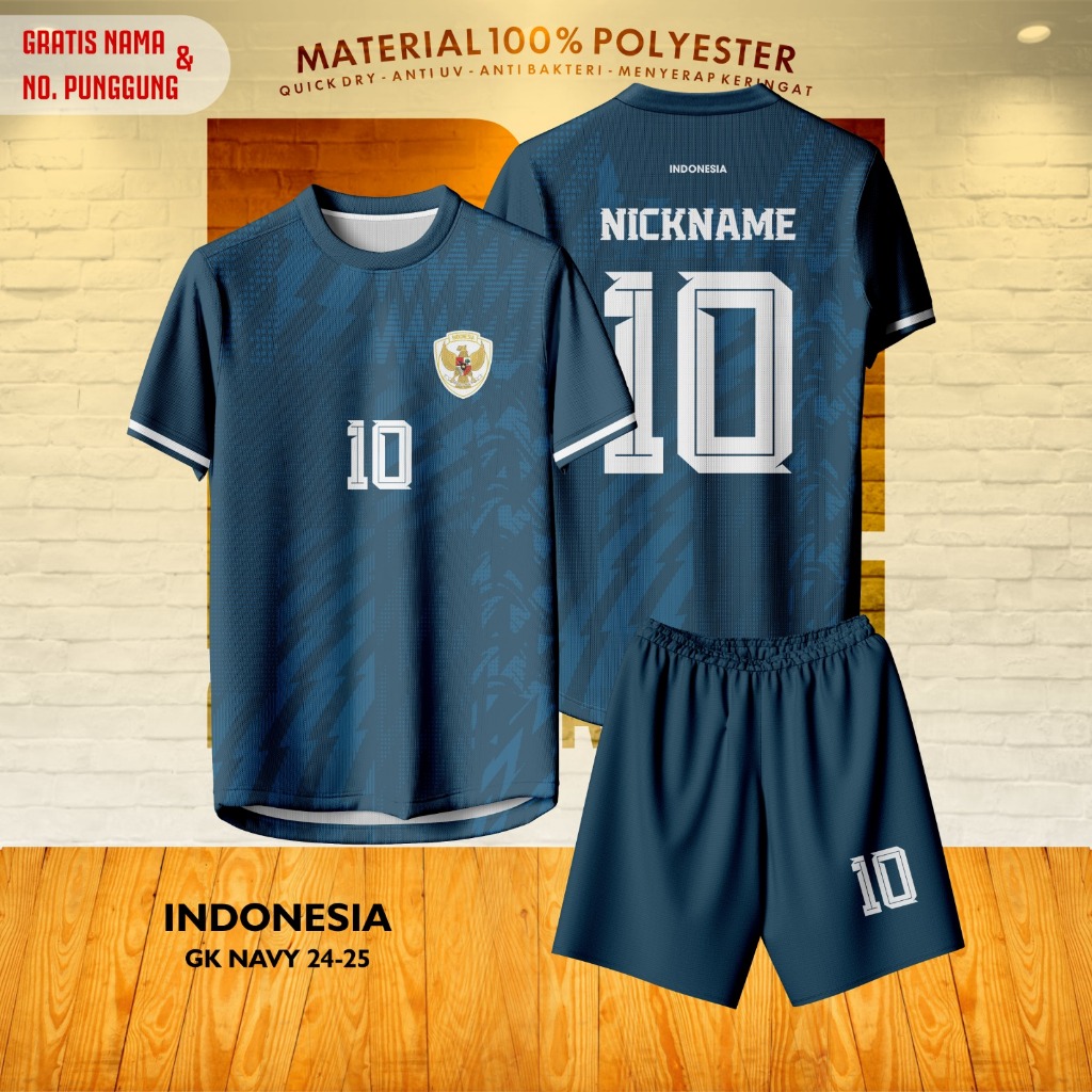 Jual Jersey/Baju TIMNAS GK HOME 2024 SUPORTER Gratis Name Set & No ...