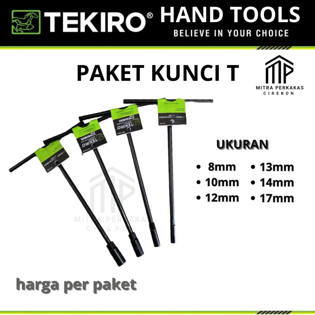 Jual TEKIRO PAKET Kunci T 8 10 12 14 17 MM Pilih Variasi T-Type Wrench ...