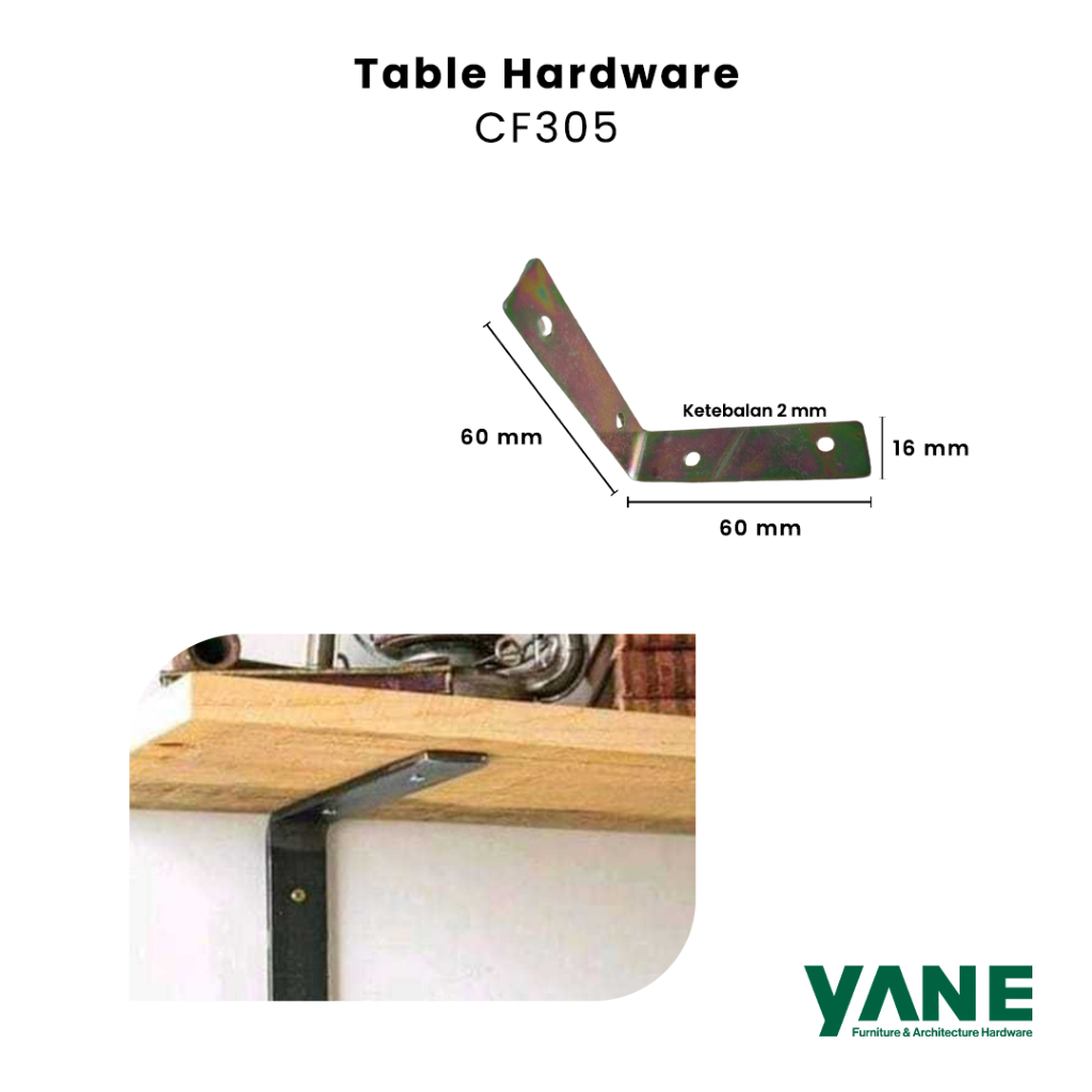 Jual Siku Ambalan Yane / Breket Hambalan / Siku Hambalan Rak / Corner ...
