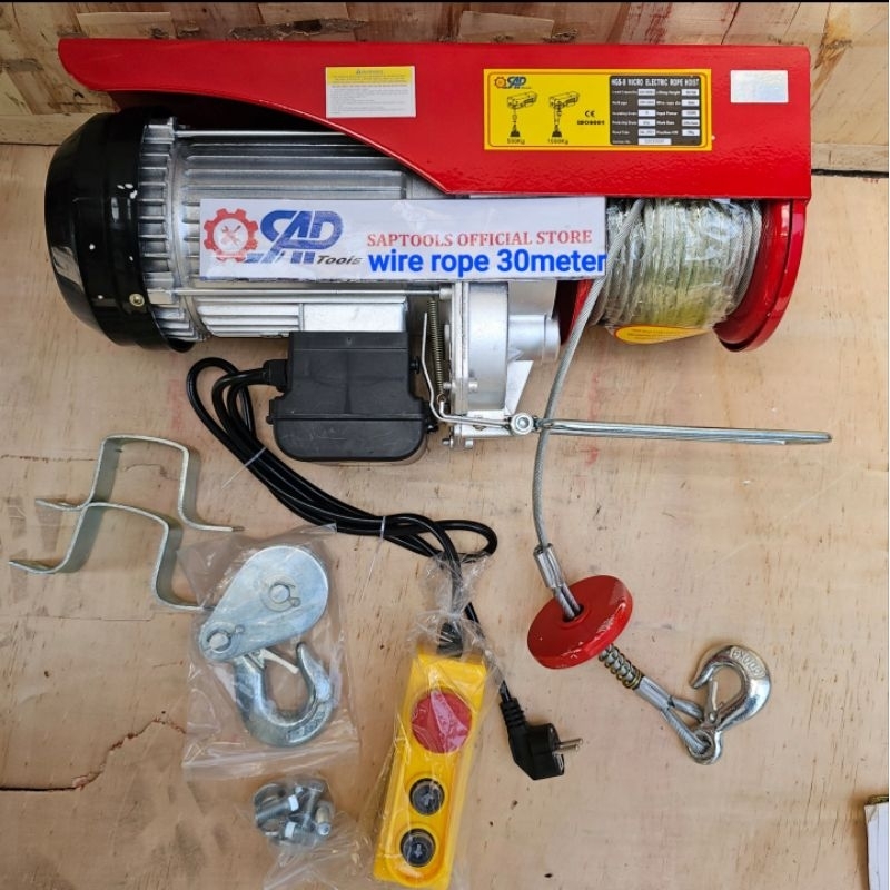 Jual mini electric hoist elektrik 1000kg wire electric hoist 1000 kg ...