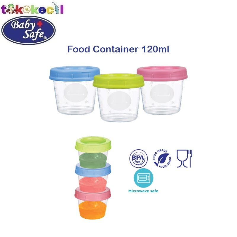 Jual Baby Safe FC005 Food Container 120ml Tempat Makanan Bayi Susu ASI ...