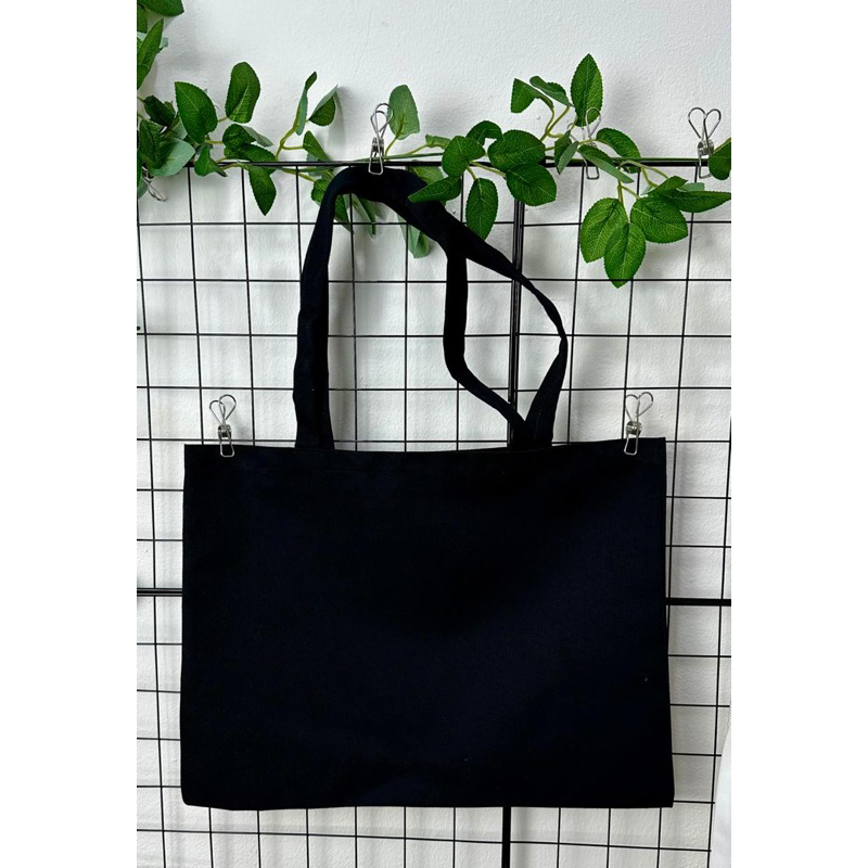 Jual Tas Totebag Landscape atau Tas Jinjing Berbahan Kanvas Polos/ Tas Hitam Polos/ Tas Putih ...