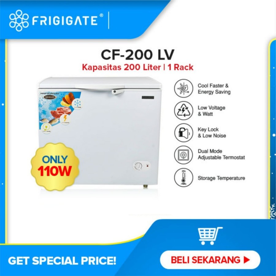 Jual FRIGIGATE LV-200 CHEST FREEZER BOX 200 L LEMARI PEMBEKU (BOGOR ...