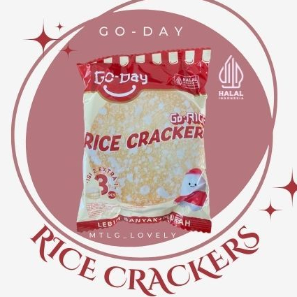 Jual HALAL Snack Rice Crackers GO-DAY | Biskuit Krekers Beras 16.5 gram ...