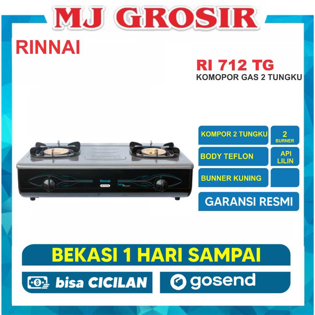 Jual PROMO KOMPOR 2 TUNGKU MURAH RINNAI RI 712 TG RI712TG | Shopee ...