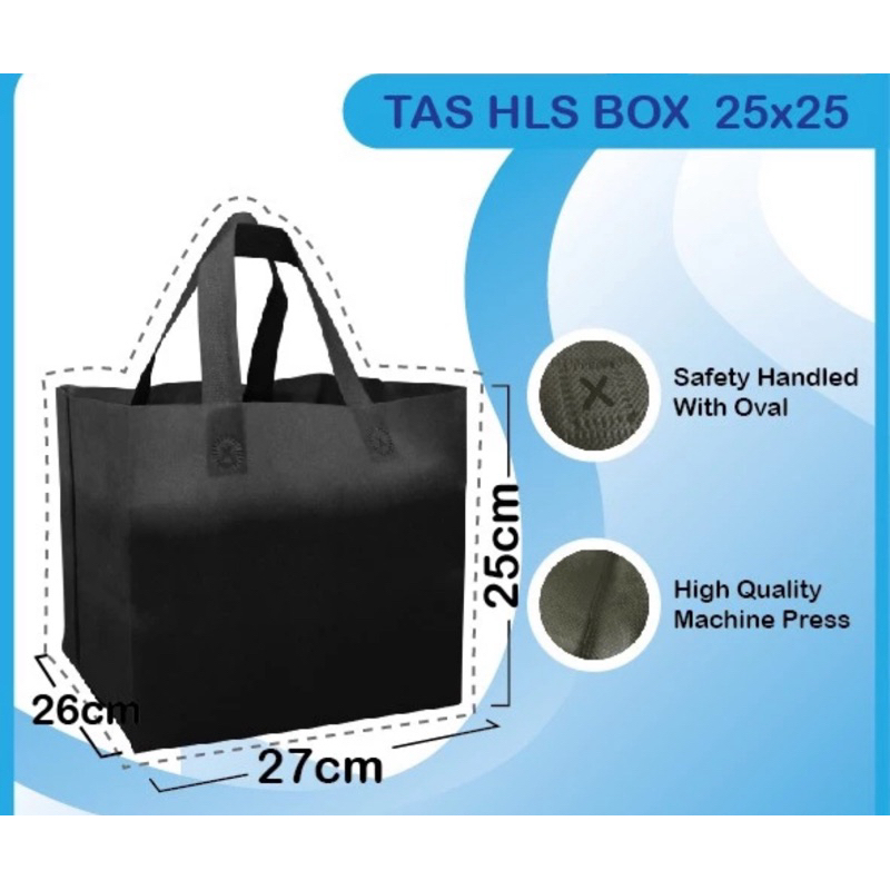 Jual [ Premium / 12 Pcs ] Tas Spunbond Box Kue dan Kotak Nasi 25x25x25 - Goodie Bag | Shopee ...