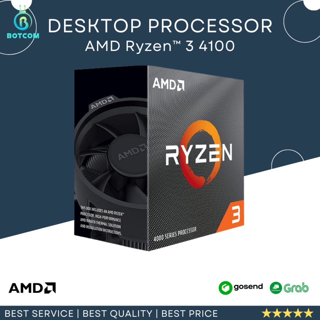 Jual AMD RYZEN 3 4100 RENOIR ZEN 2 SOCKET AM4 - 4 CORES 8 THREADS - 3.8 ...