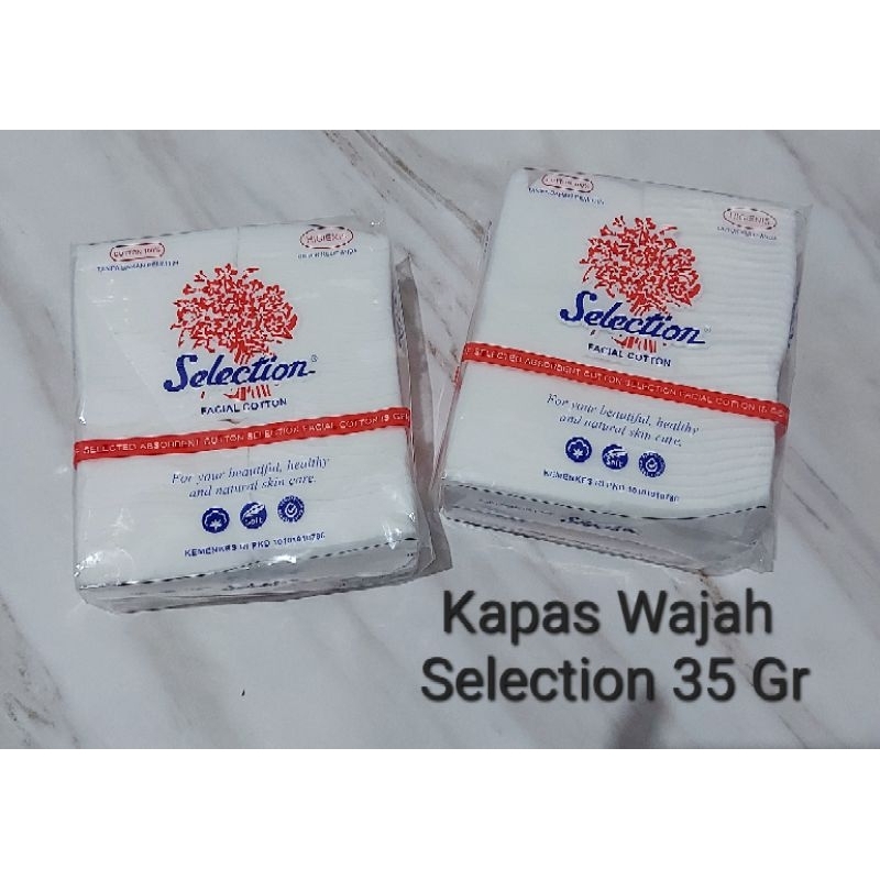 Jual Kapas Wajah Merek Selection 35 Gr Higienis dan murah /Kapas lembut ...
