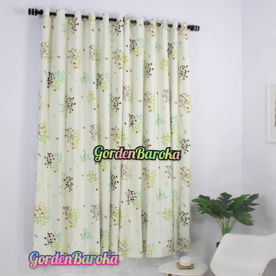 Jual Gordyn Gorden Blackout Tebal Piramid Segitiga Abu Pink Hijau ...