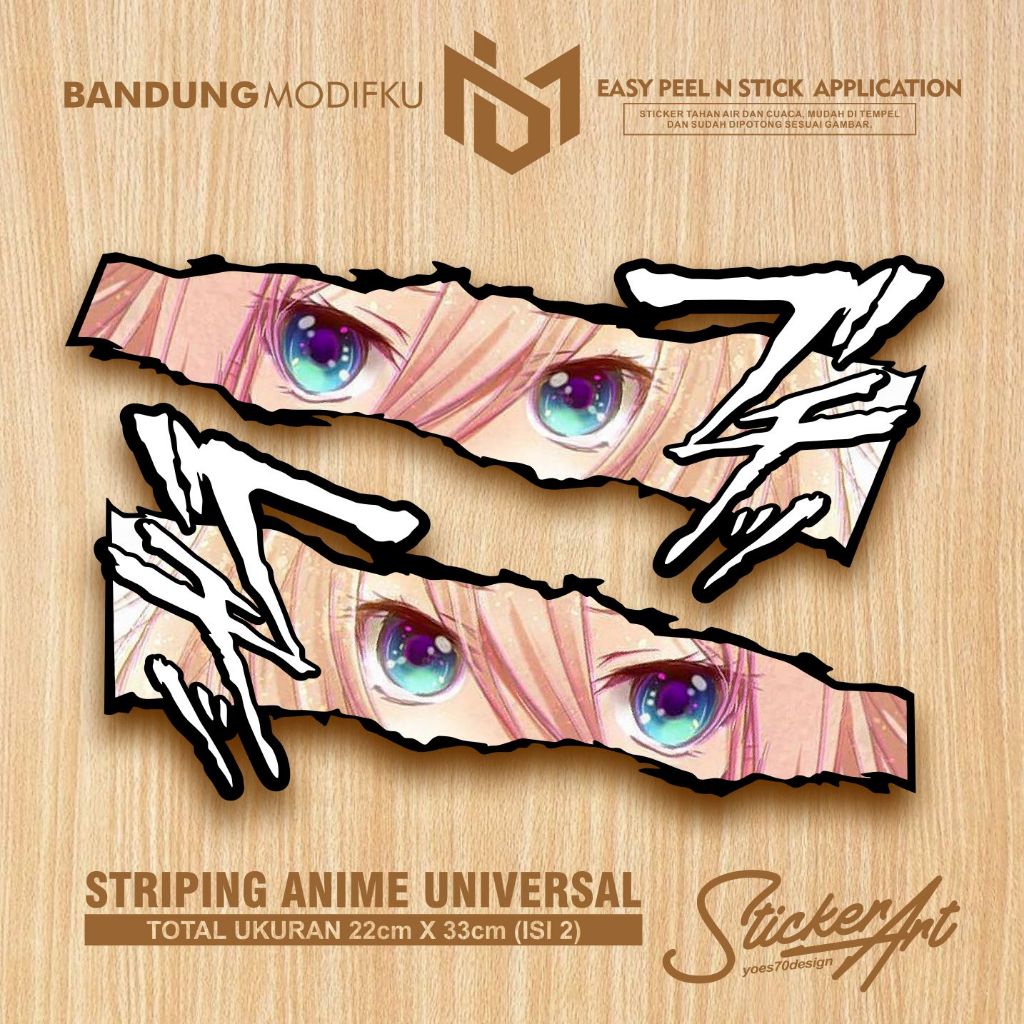 Jual STICKER MATA ANIME A7 / STIKER MATA MANGA / STICKER KIRI KANAN ...