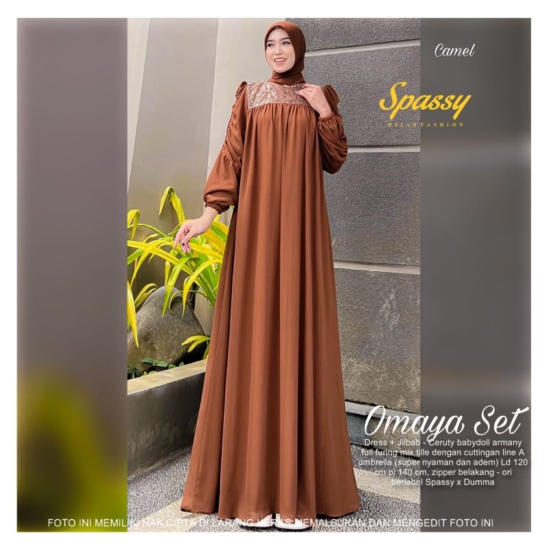 Jual OMAYA SET HIJAB / DRESS OMAYA Spassy x Dumma | Shopee Indonesia