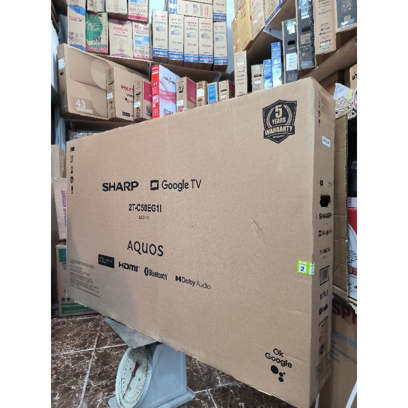 Jual LED TV Sharp google tv 2T - C50EG1I garansi resmi/ LED TV 50 inc | Shopee Indonesia