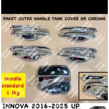 Jual Paket Outer Handle Tank Cover Innova Reborn 2016-2022 GR sport Chrome | Shopee Indonesia