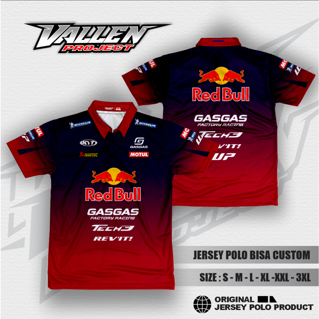 Jual Jersey Jersi Polo Kancing KTM GASGAS TECH3 Moto GP / Baju wangky ...