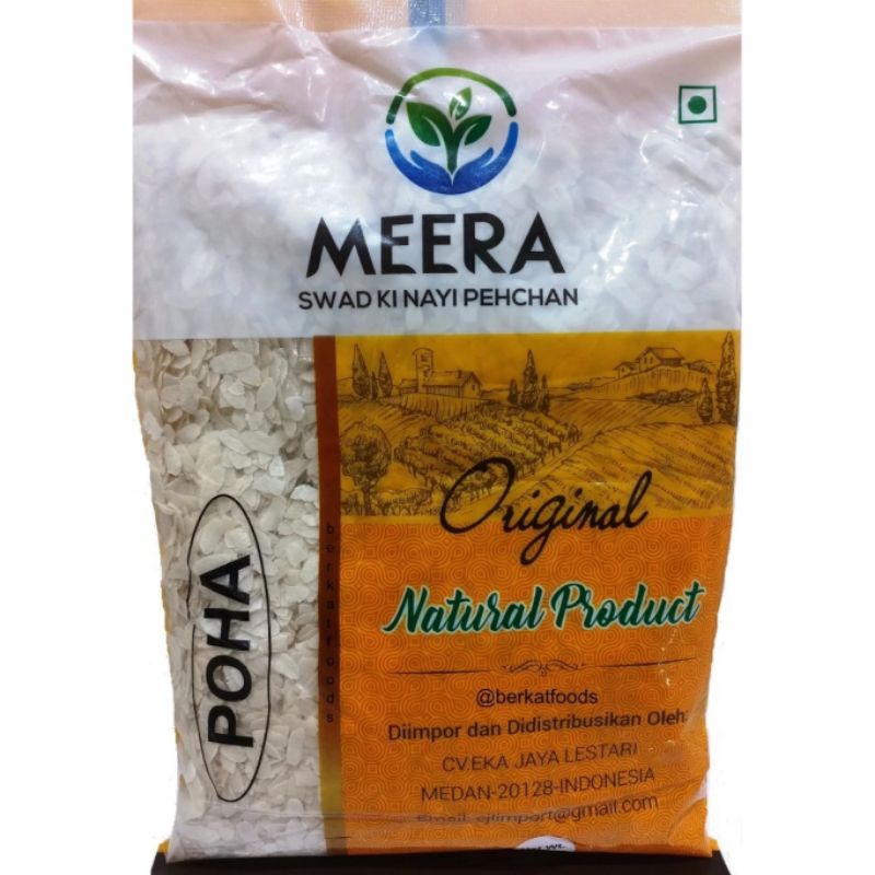 Jual Poha Meera / Rice Flakes Flattened Premium / Beras India Aval ...
