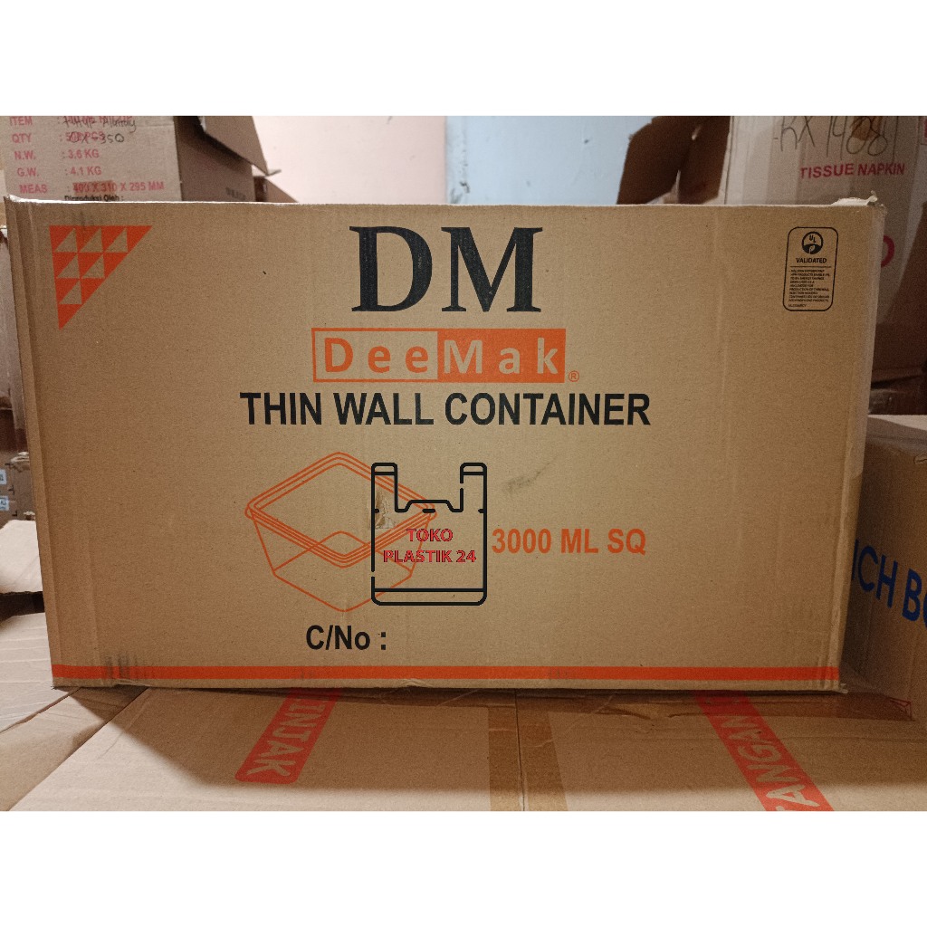 Jual (INSTANT/KARGO) Thinwall DM 3000ml SQUARE isi 150pcs (PER DUS ...