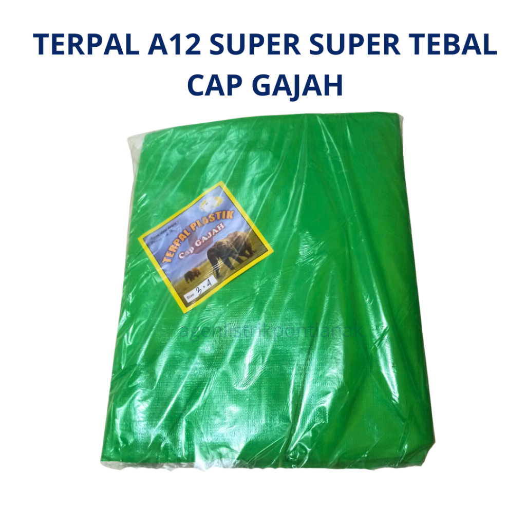 Jual TERPAL PLASTIK KOREA CAP GAJAH SUPER SUPER TEBAL A12 UKURAN 3X4 ...