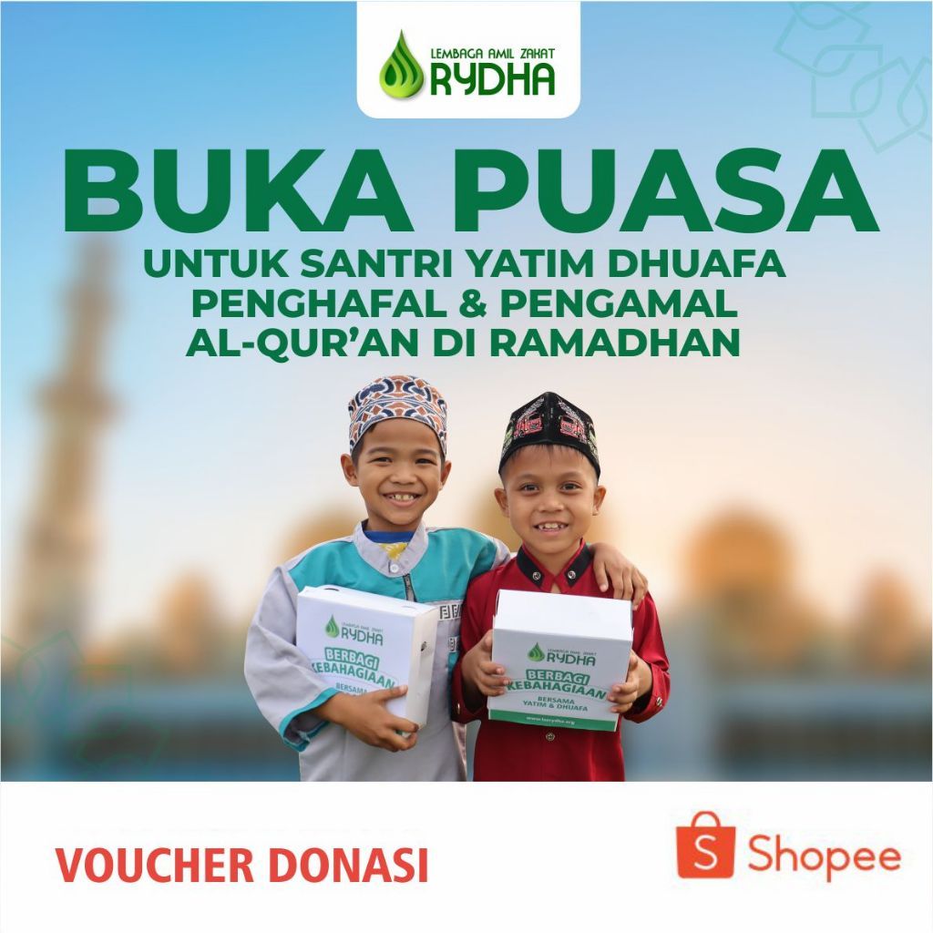Jual LAZ RYDHA - Sedekah Buka Puasa Yatim Dhuafa Ramadhan [5000] | Shopee Indonesia
