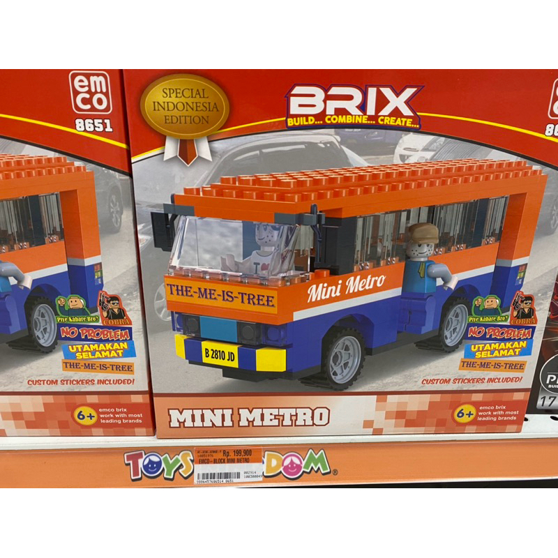 Jual Emco Brix Metro Mini Special Indonesia x Lego Unofficial Bricks ...