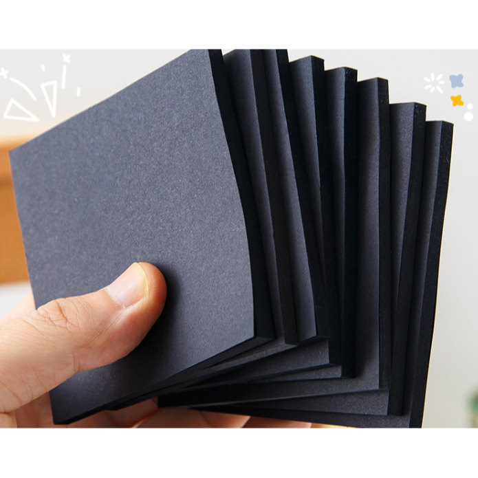 Jual Zumoo Sticky Note Black Hitam / DIY Kertas Memo Full Hitam 50 ...