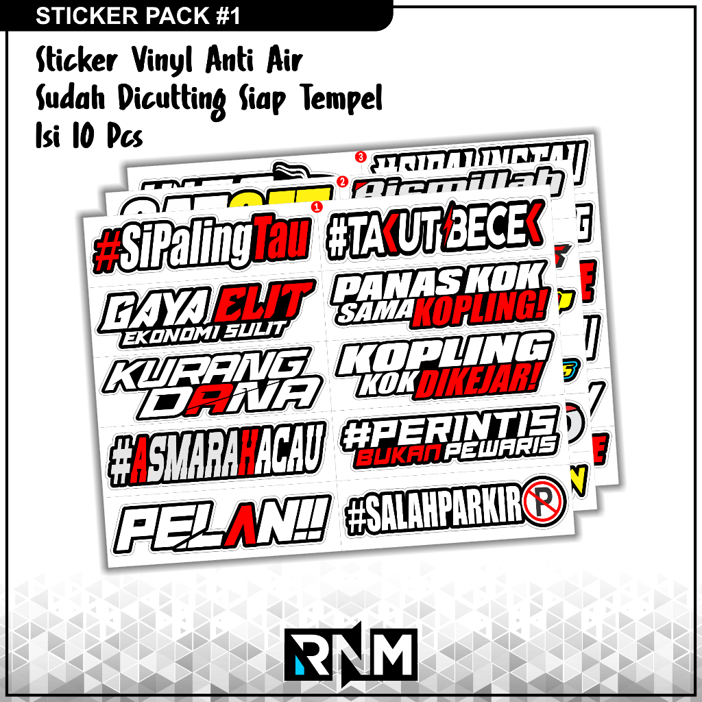 Jual STICKER PACK KATA KATA RACING VIRAL KEKINIAN #1 | Shopee Indonesia
