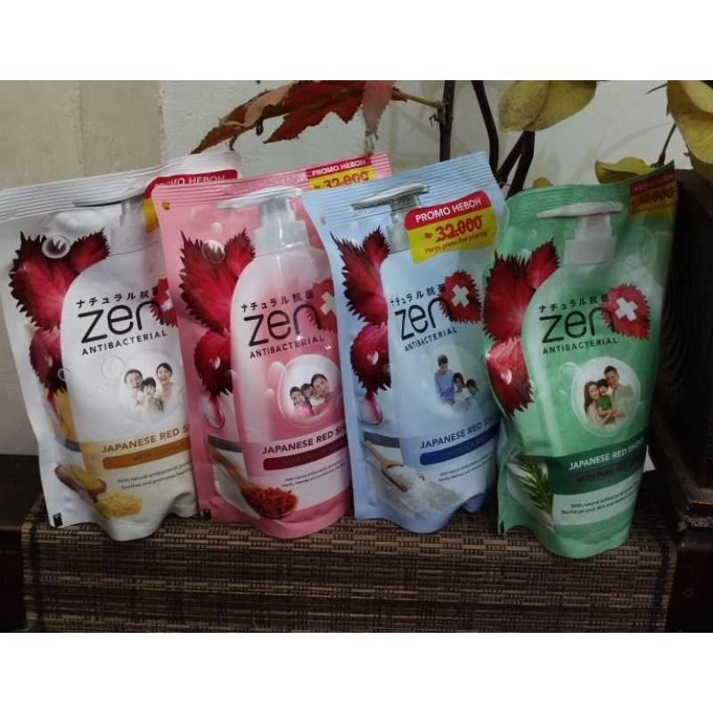 Jual zen antibakterial body wash refill 400 ml | Shopee Indonesia
