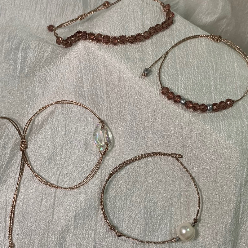 Jual Gelang shimmer / gelang kerang / gelang mutiara asli / gelang ...