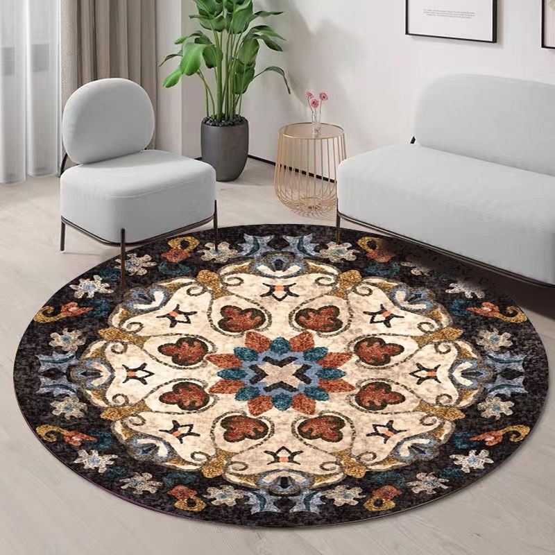 Jual UM020 Karpet Bulat Motif Anti Slip Diameter 100Cm/Karpet Bulat ...