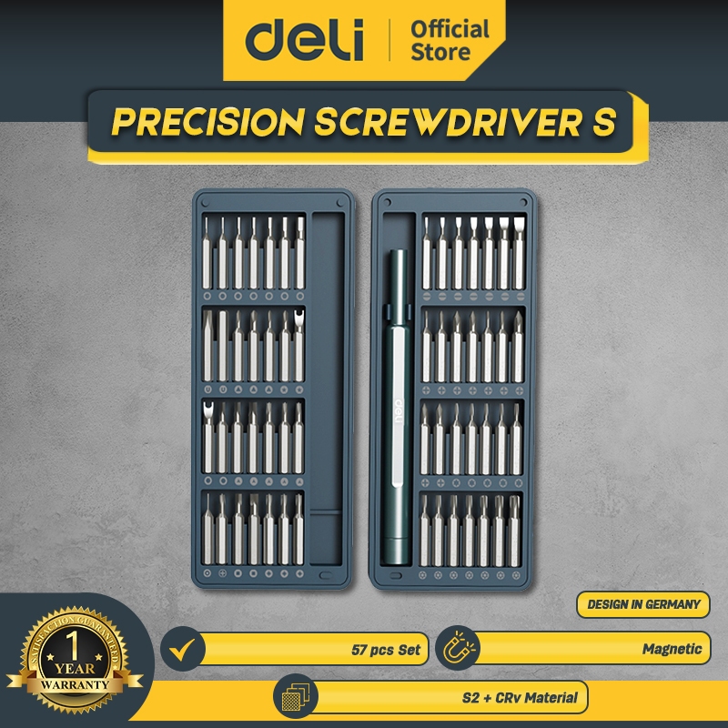 Jual Deli Tools Set Obeng Presisi Magnet / Precision Screwdriver 57 PCS ...