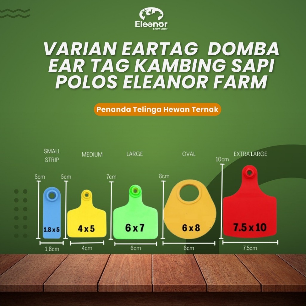 Jual Varian Eartag Eleanor Ear Tag Kambing Domba Babi Sapi Eartag Polos ...