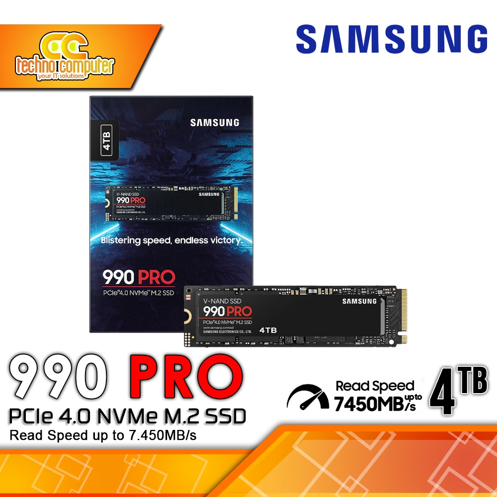 Jual SSD SAMSUNG 990 Pro M.2 NVMe 2280 PCIe Gen4 x4 - 4TB | Shopee Indonesia