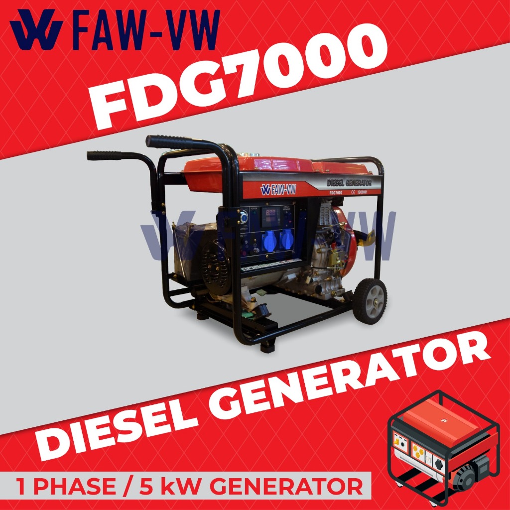 Jual Genset Open Diesel 5000 watt Faw FDG7000 Genset sollar 5000 5500 ...