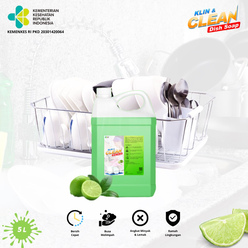 Jual KLIN & CLEAN - Sabun Cuci Piring 5 Liter | Shopee Indonesia