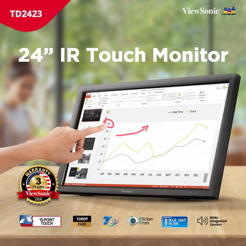 Jual ViewSonic Monitor TD2423 Touch Screen 24 inch | Shopee Indonesia