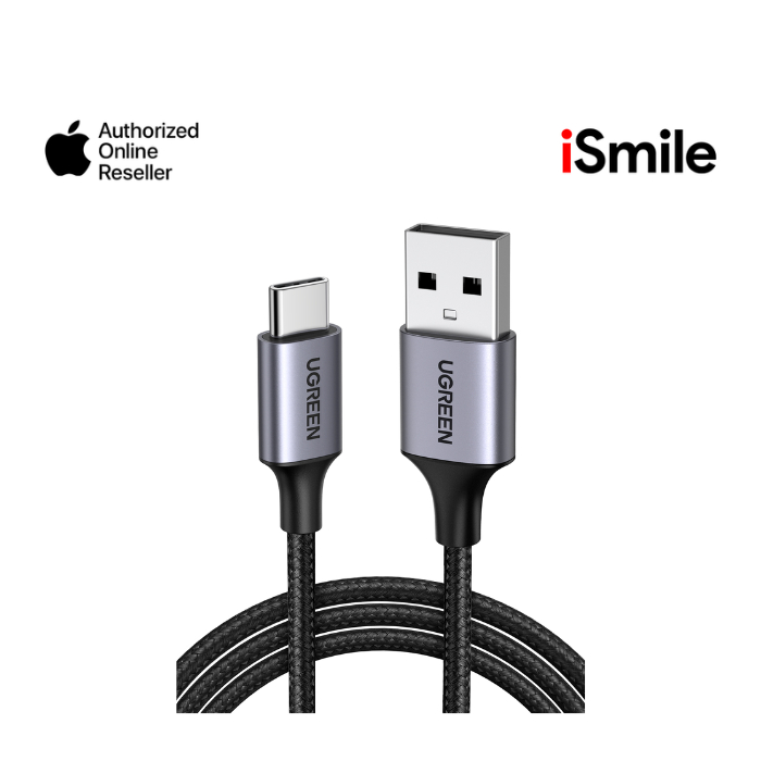 Jual Ugreen USB A To USB C Nylon Braided Fast Charging 3A 2m Black 60128 Resmi | Shopee Indonesia