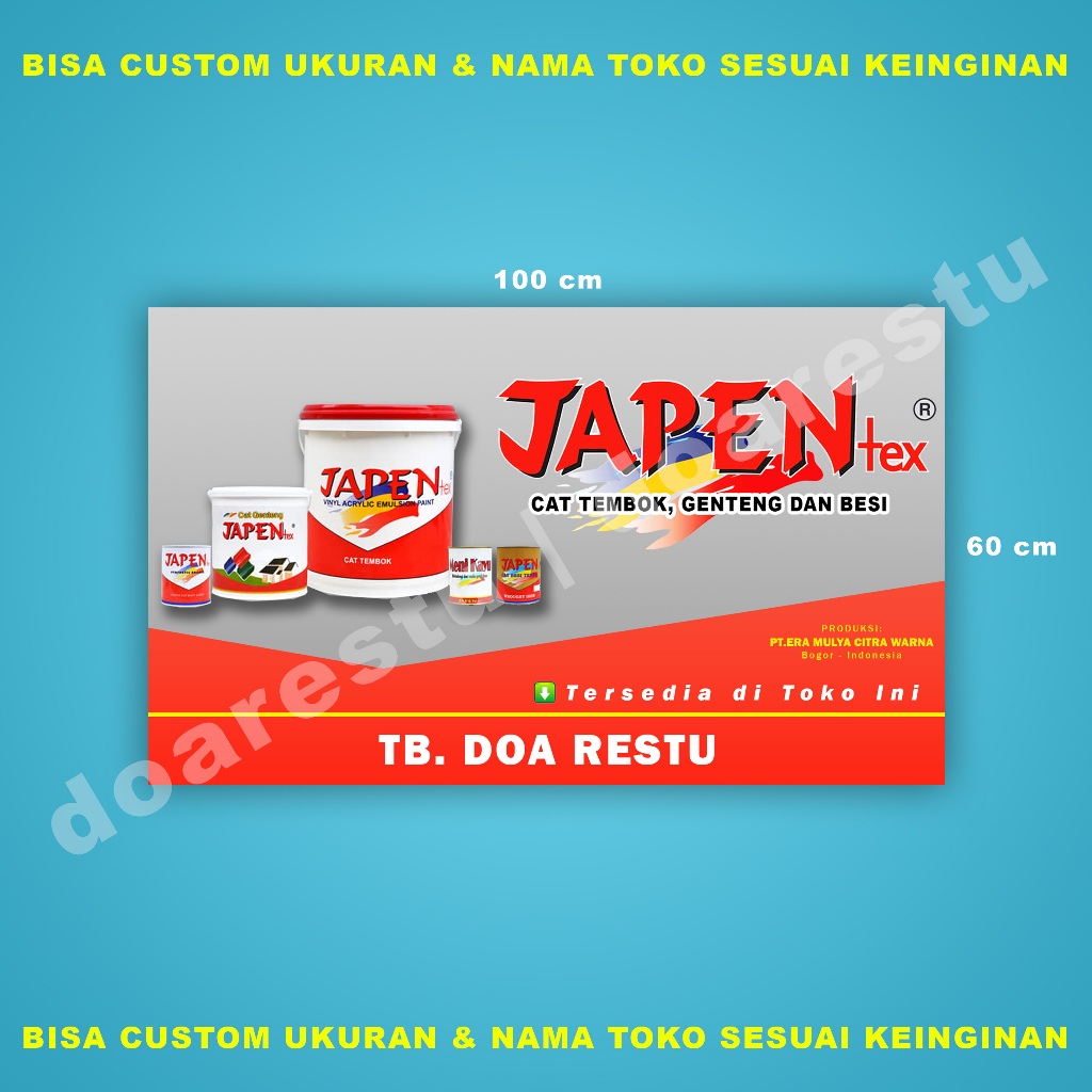 Jual Spanduk Brand Toko Bangunan Nippon Paint , Rucika, Semen Gresik ...