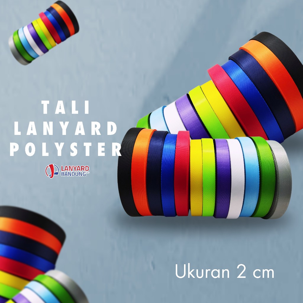 Jual TALI ROLL NYLON 2 cm / bahan lanyard polister nilon nylon / pita ...