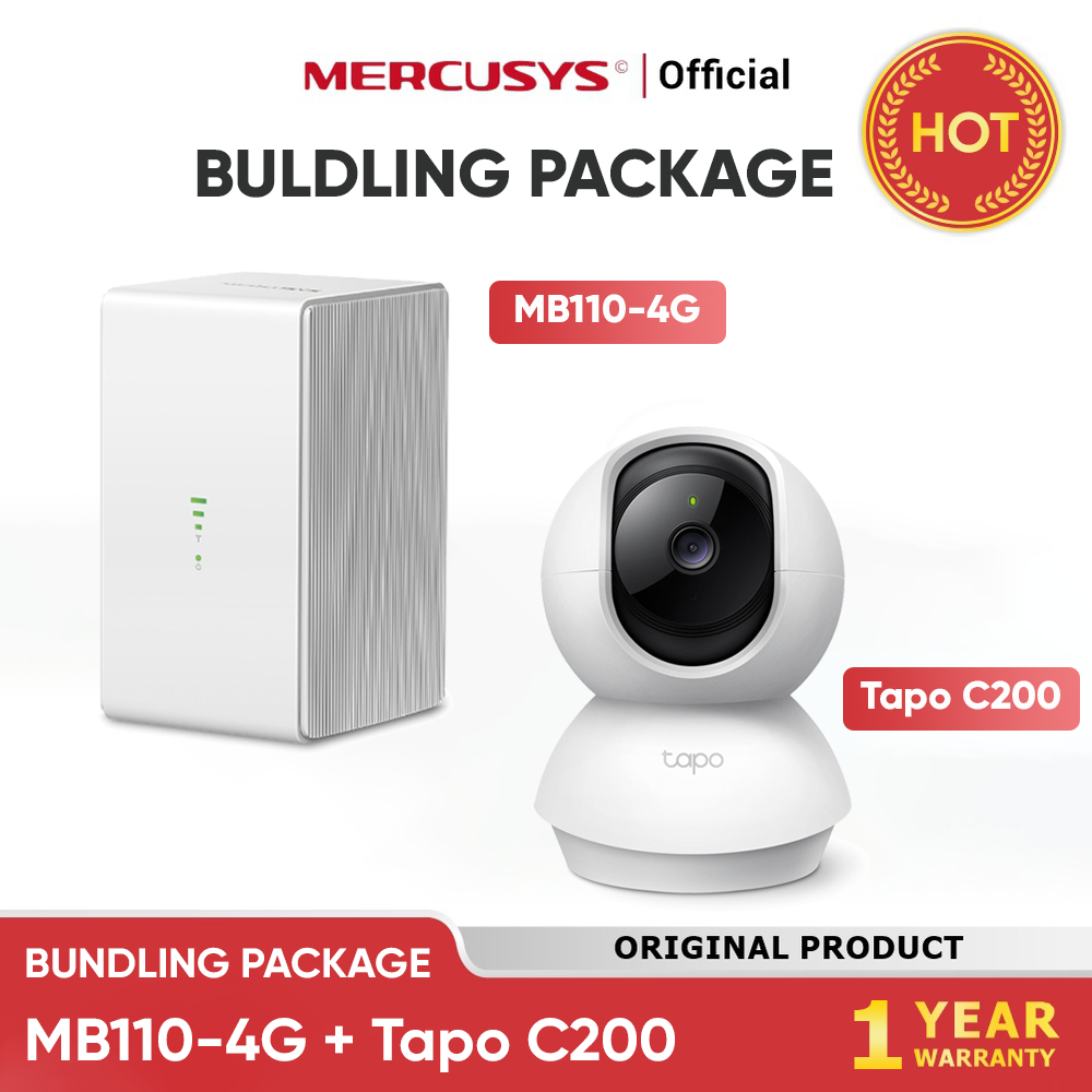Jual Mercusys PAKET SECURITY A MB110-4G + Tapo C200 (300Mbps Wireless ...