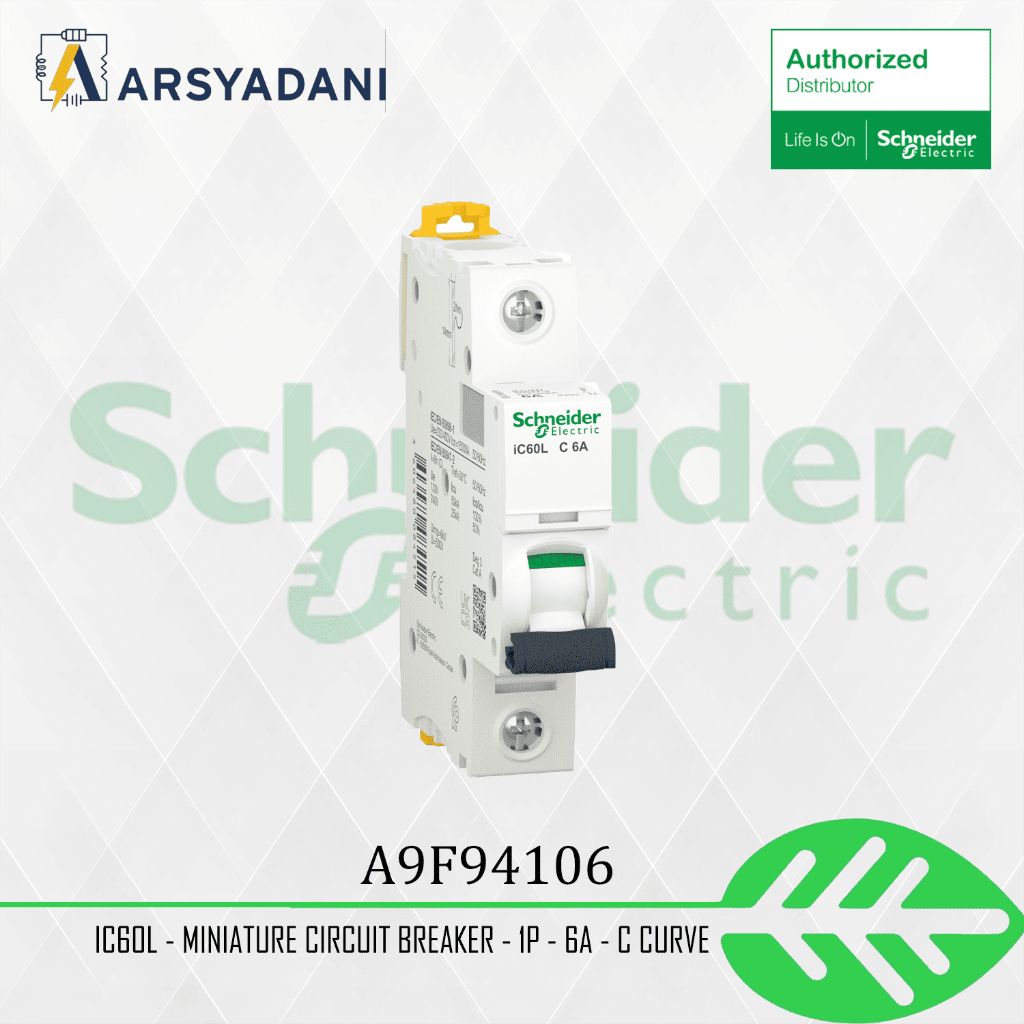 Jual A9F94106 - miniature circuit breaker - 1P - 6A - C curve | Shopee ...