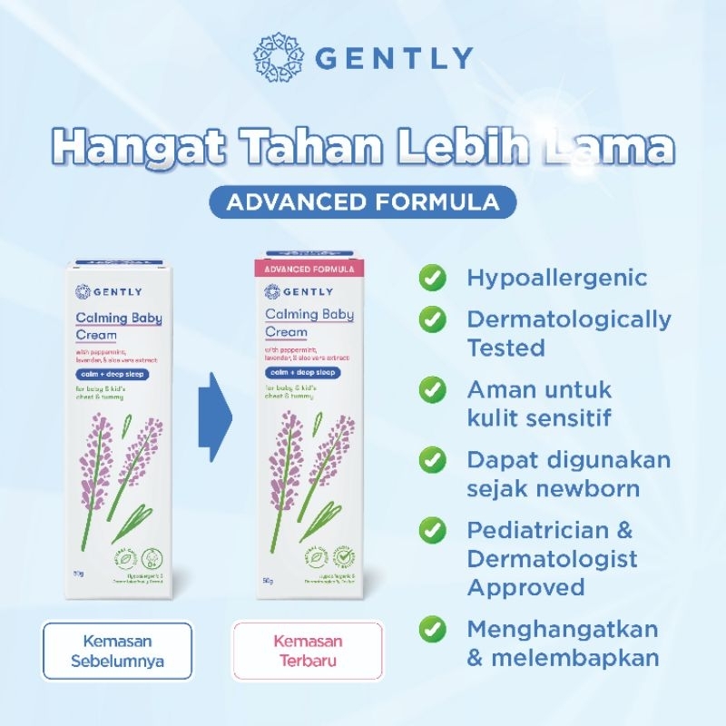 Jual [BELI 2 GRATIS 1] GENTLY Calming Baby Cream 50gr || Cream Baby ...