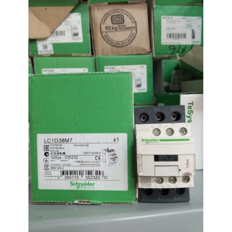 Jual kontaktor Schneider 3p LC1D38M7 220V ORIGINAL SCHNEIDER | Shopee ...