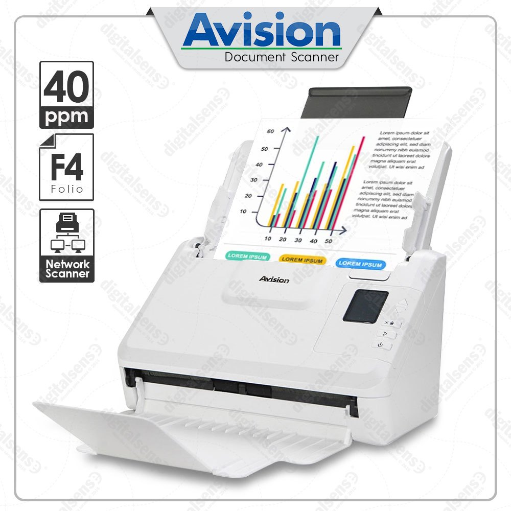 Jual Scanner Avision AD340GN (F4 / FOLIO - 40 ppm) (ADF / NETWORK ...