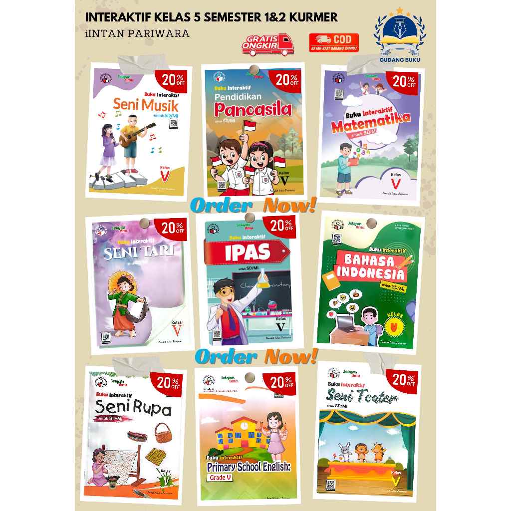 Jual Buku Paket Interaktif SD Kelas 5 Semester 1&2 Kurikulum Merdeka Intan pariwara 2024 TERBARU ...