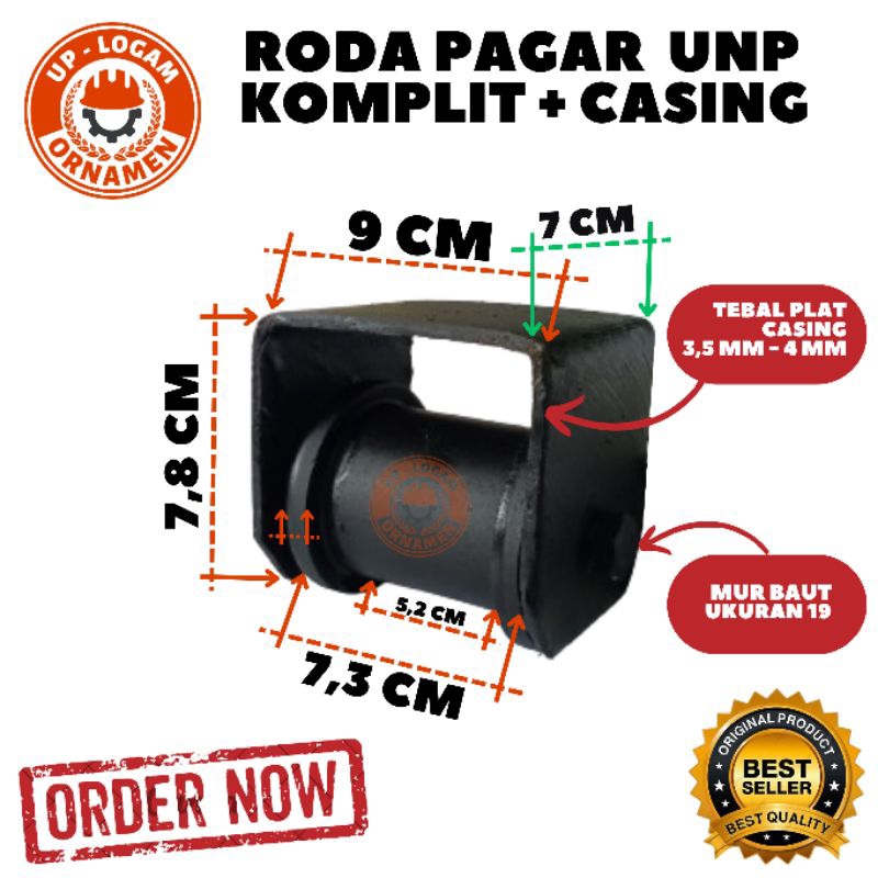 Jual Roda UNP pagar sama casing dan tanpa casing kualitas super ...
